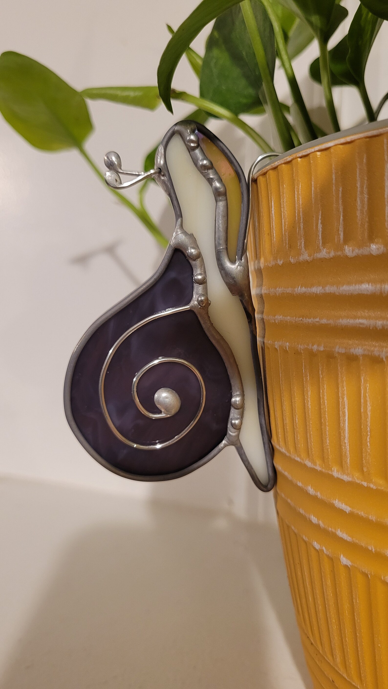 Stained Glass Snail Plant Pot Hanger Potted Plant Decor Gifts for Plant ...