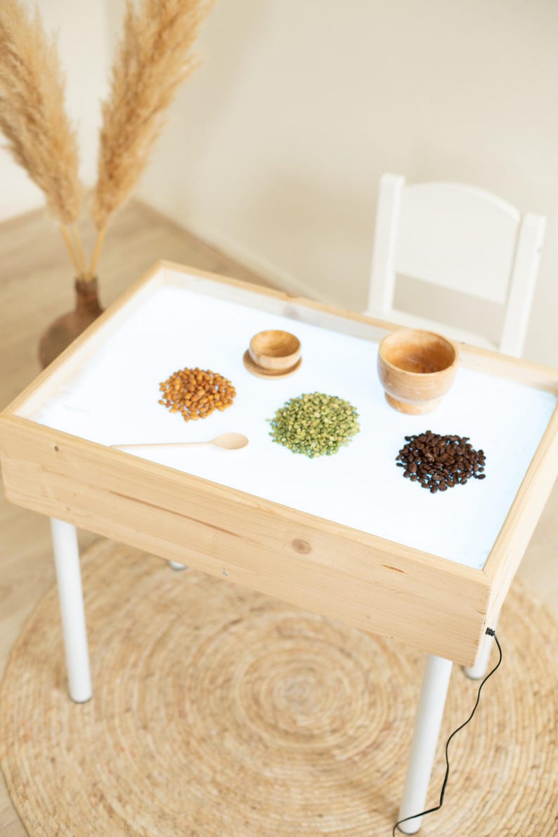 LED Sensory Light Table: Wooden Kids Play Table With Remote 50 X 70 Cm ...