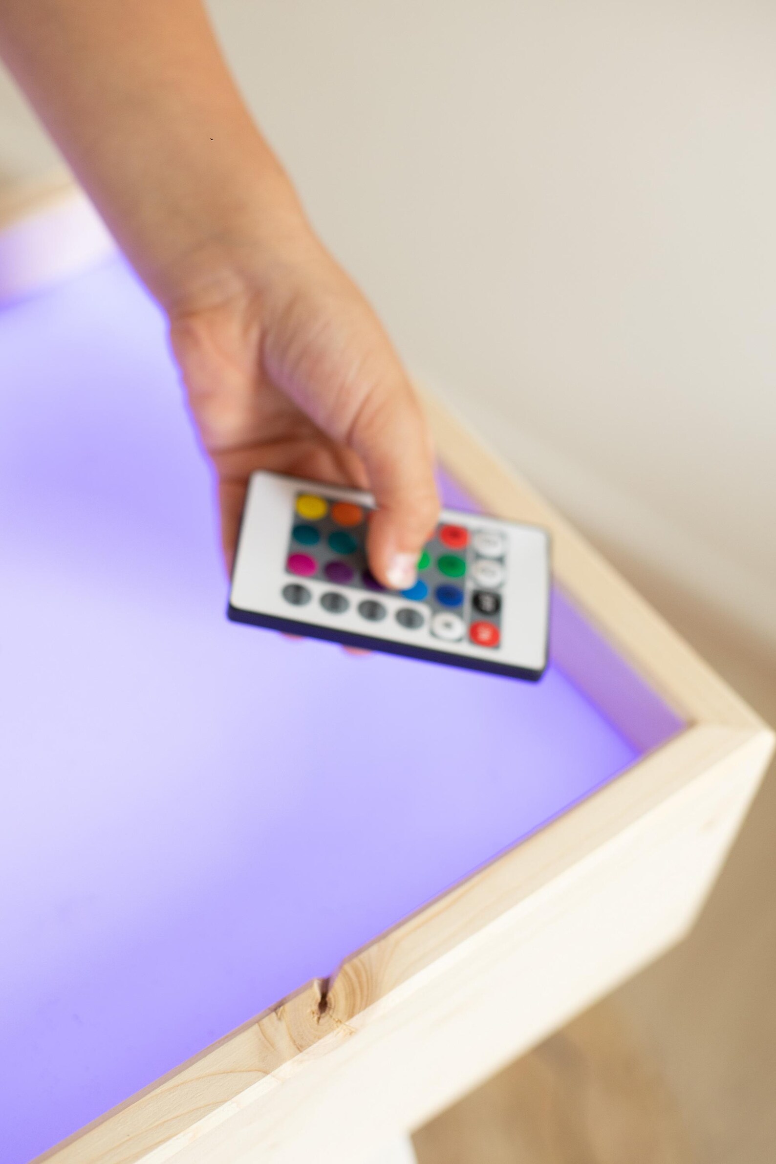 LED Sensory Light Table: Wooden Kids Play Table With Remote 50 X 70 Cm ...