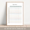 KOREAN HANGUL Writing Practice Sheet Printable Handwriting Page Grid ...