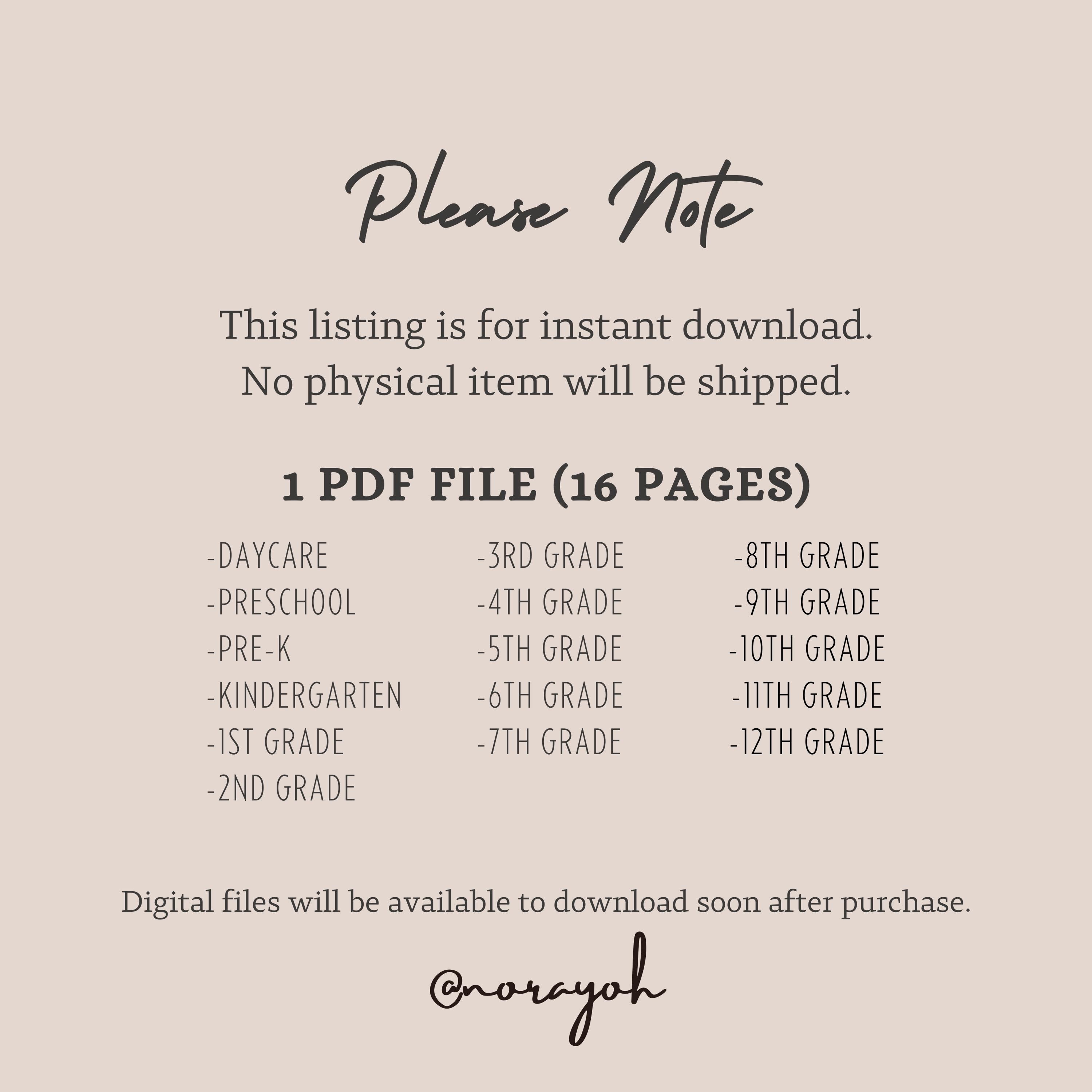 SCHOOL MEMORY BOX File Folder Cover | Printable Sheet Questionnaire ...