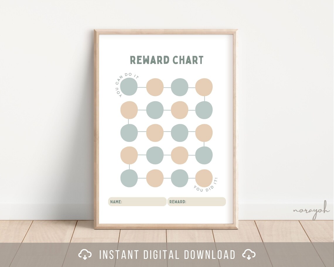 REWARD CHART | Printable Rewarding Routine Chores Behavior Tracker ...