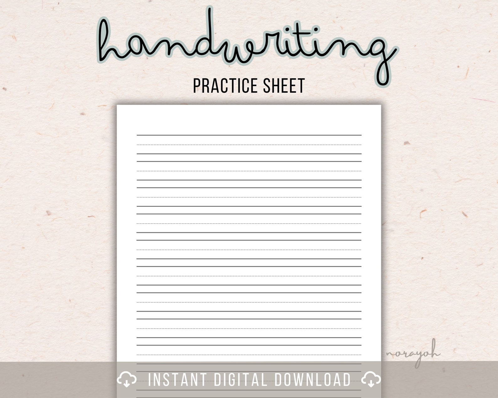 HANDWRITING Practice Paper | Kids Educational Printable | Elementary ...
