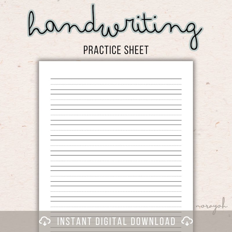 Cursive Practice Sheets - Etsy