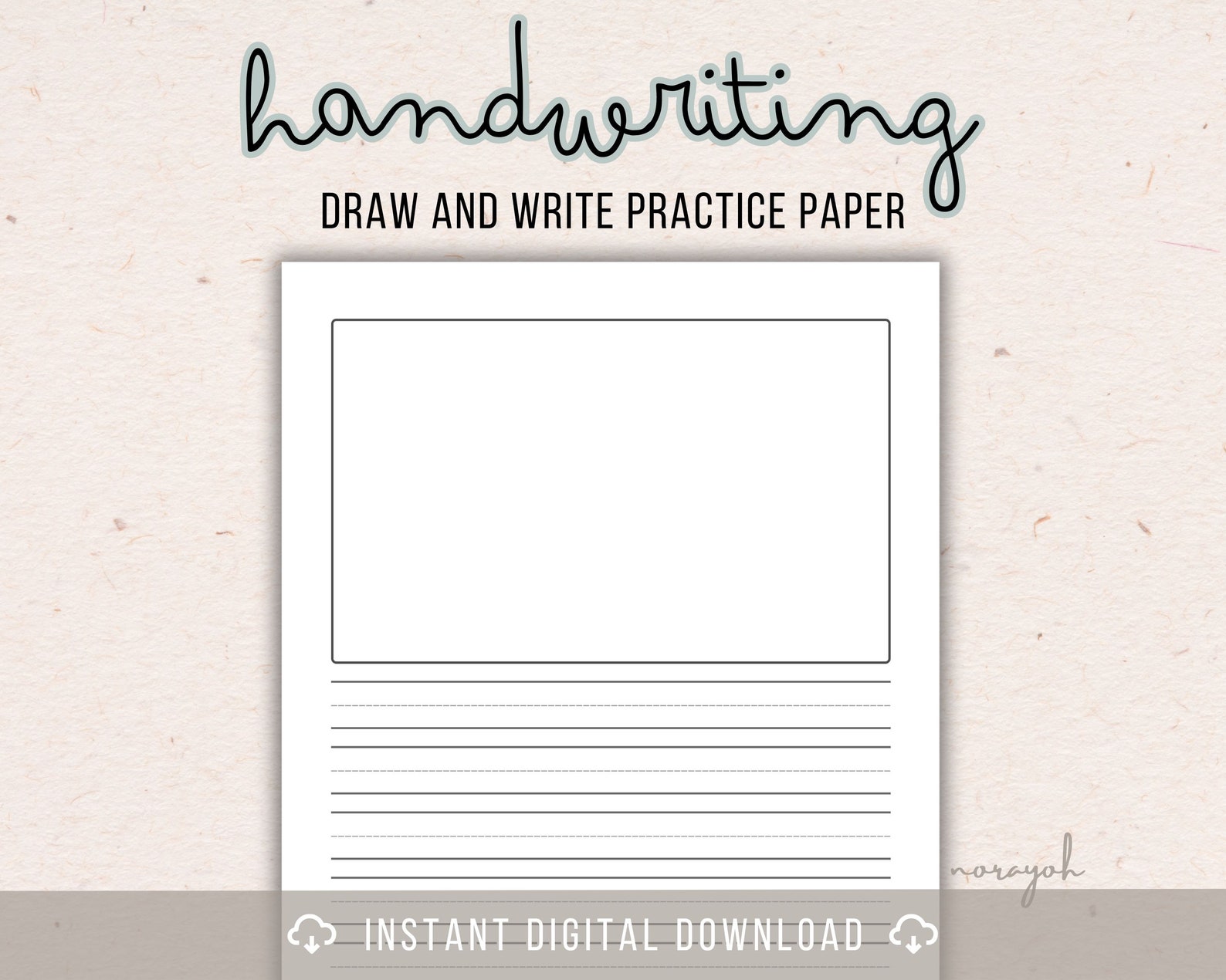 DRAW and WRITE Handwriting Practice Paper | Kids Journal Printable ...