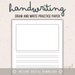 DRAW and WRITE Handwriting Practice Paper | Kids Journal Printable ...