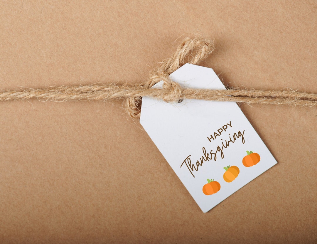 Happy Thanksgiving Printable | Gift Tag | Favor Goodie Bag Tags - Etsy