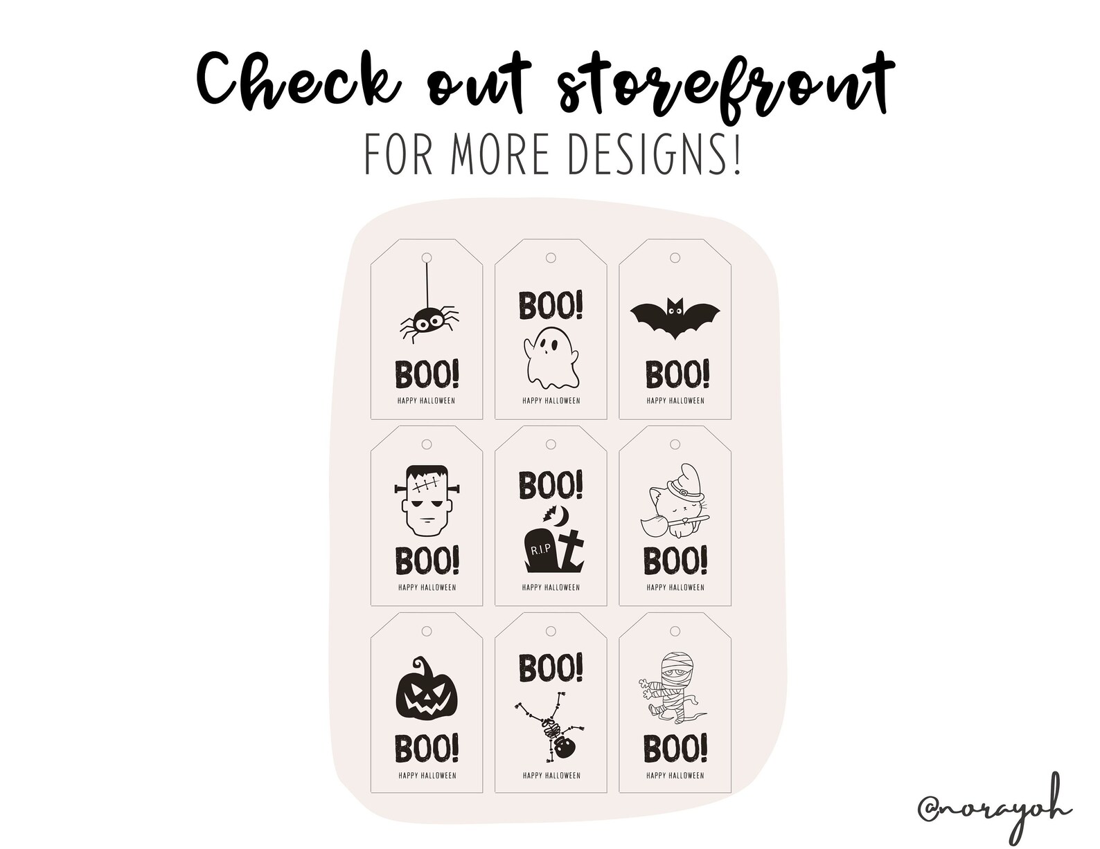 BOO! Skeleton - Happy Halloween Printable | Gift Tag | Favor Goodie Bag ...