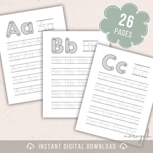 ALPHABET Tracing Practice Sheet | Printable Files | ABC Preschool TK ...
