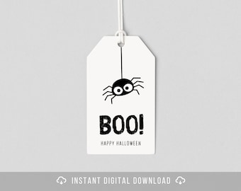 BOO! Skeleton - Happy Halloween Printable | Gift Tag | Favor Goodie Bag ...