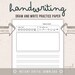 KOREAN HANGUL Writing Practice Sheet Printable Handwriting Page Grid ...