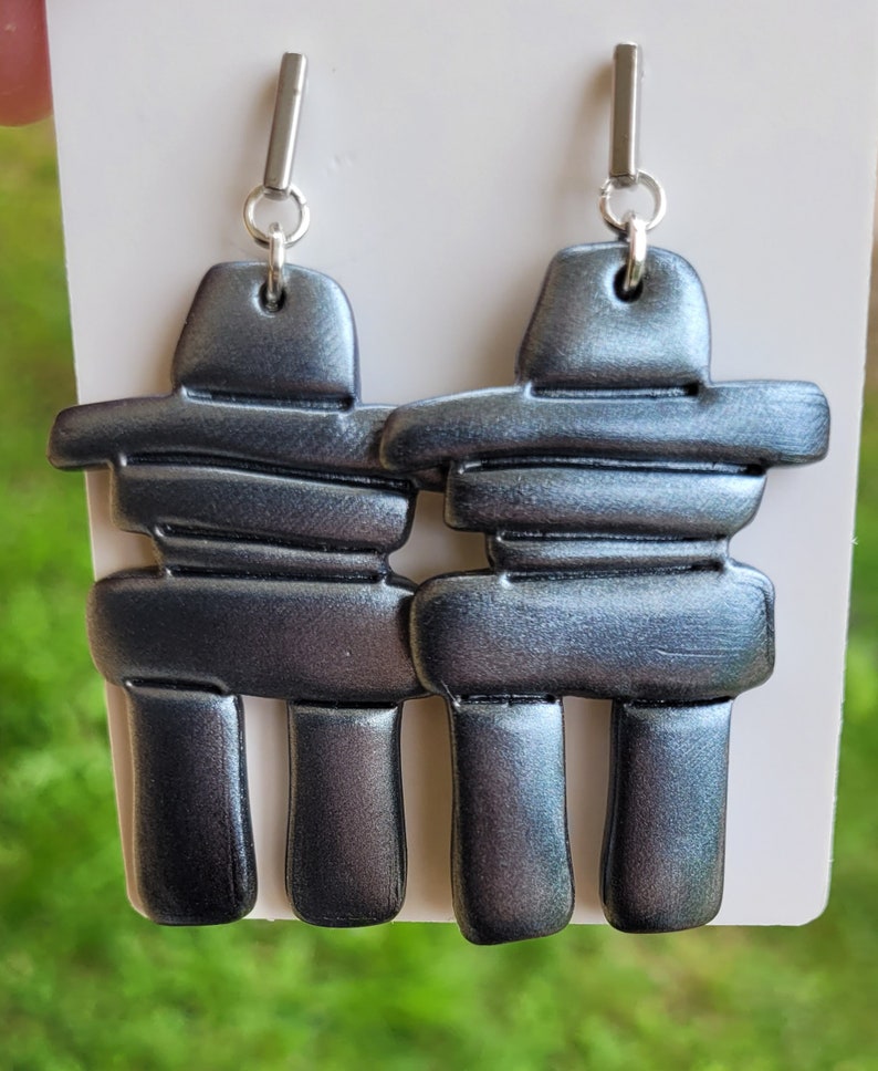 Inukshuk Earrings Landmark Stone Marker Human Likeness Traditional ...