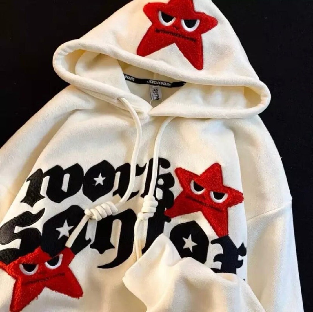 Retro Star Print Hoodie Y2k Star Hoodie Streetwear Hoodie - Etsy New Zealand