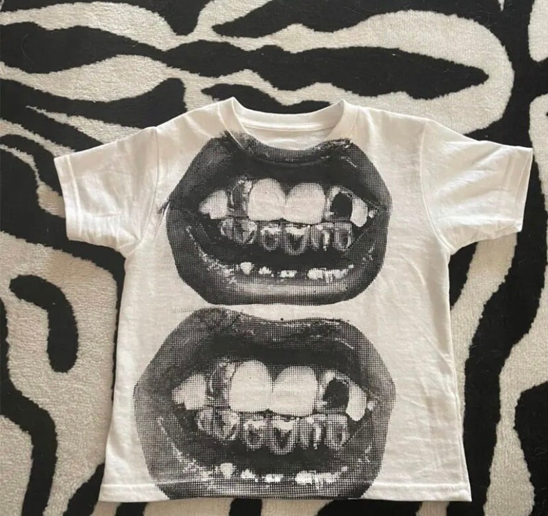 Y2K Baby Tee Print Y2K Shirt Opium Streetwear Crop Top - Etsy UK