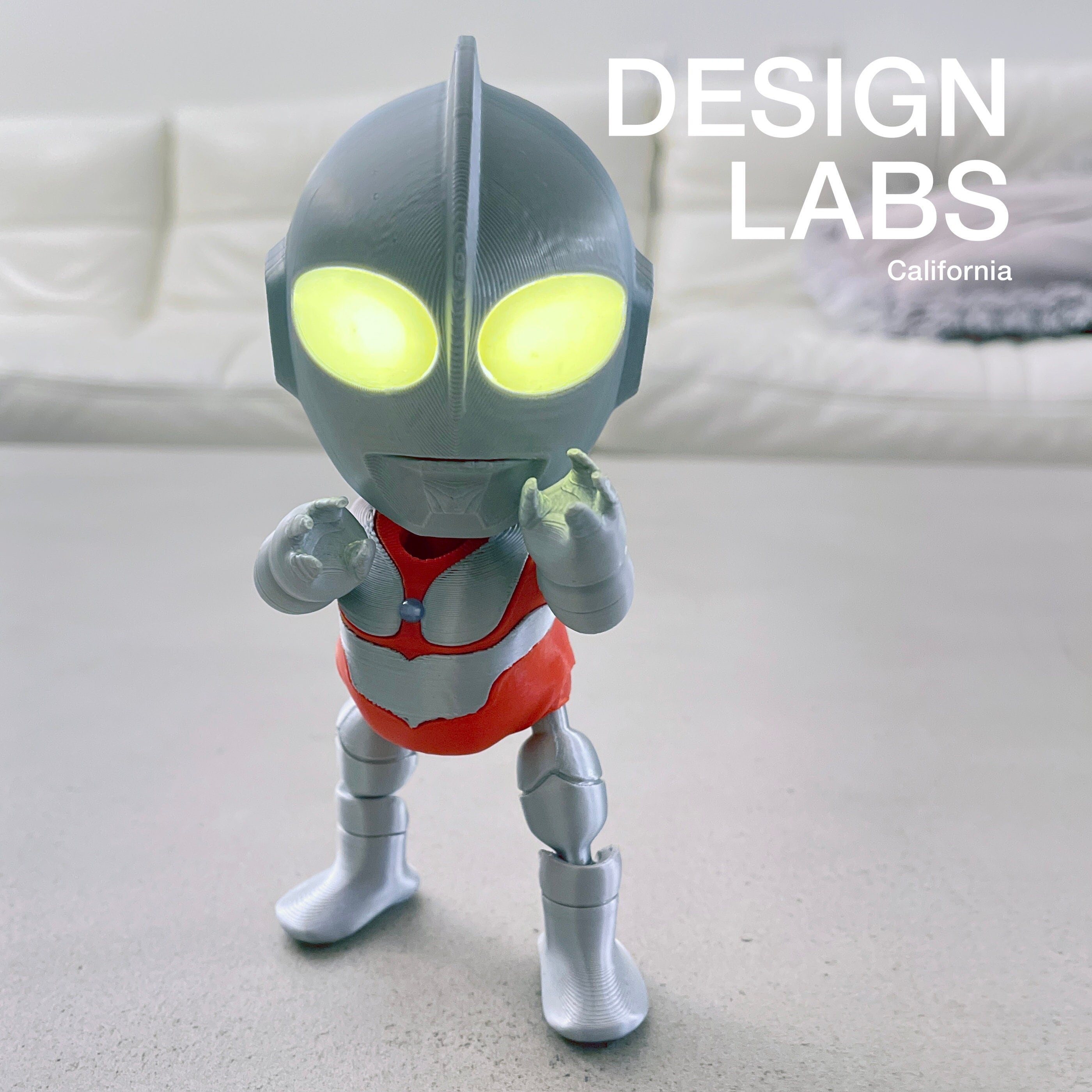 Ultraman Inspired Toy Figure, 7 Inches Tall Collectible hand Made, LED ...