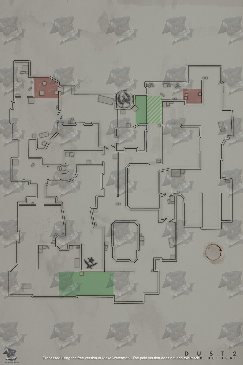 Vintage Counter-strike 2 Map - Dust 2 Poster, Printable Wall Art ...