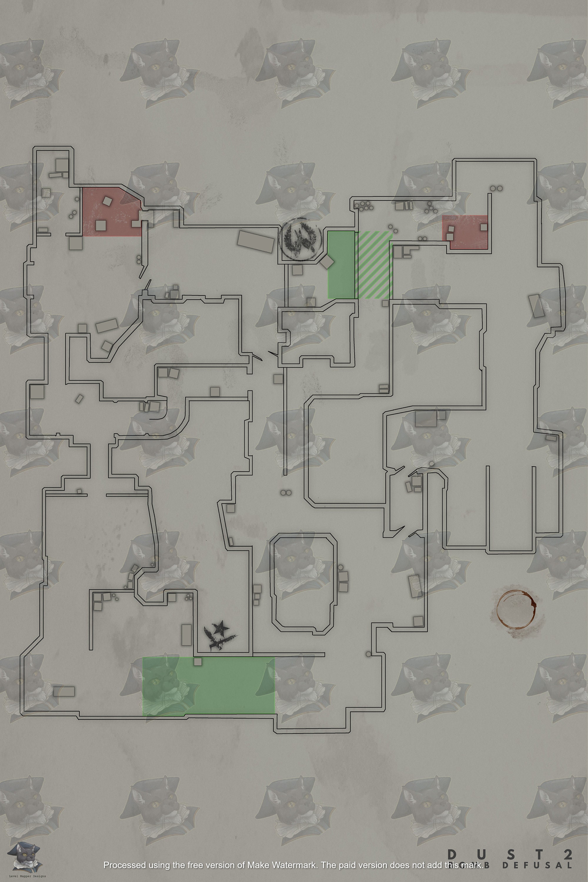 Vintage Counter-strike 2 Map - Dust 2 Poster, Printable Wall Art ...