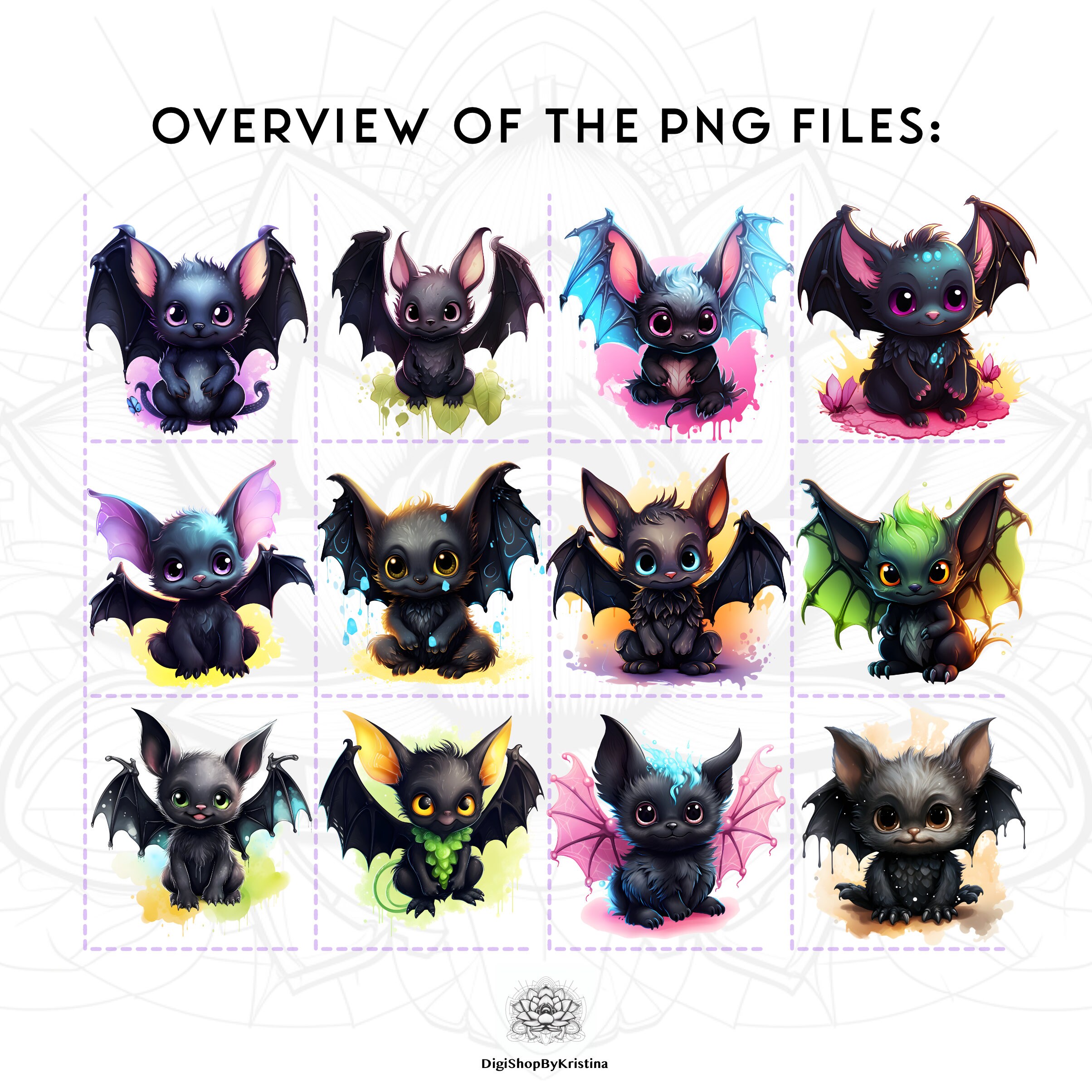 Black Baby Bats Clipart Pngs Black Baby Bat With Neon Details Png ...