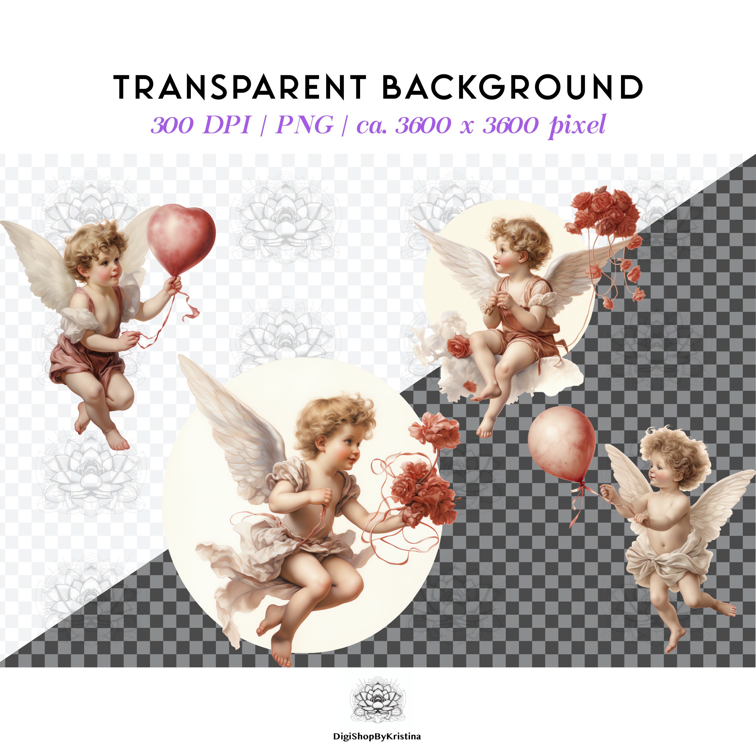 Cute Valentines Cupid Clipart Valentine's Day Clipart Cute Angel ...