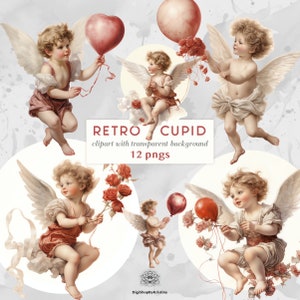 Cute Valentines Cupid Clipart Valentine's Day Clipart Cute Angel ...
