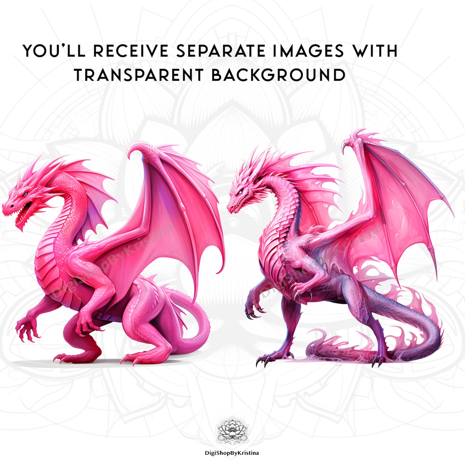 Neon Pink Dragons Clipart PNG Neon Pink Dragon With Png Download ...