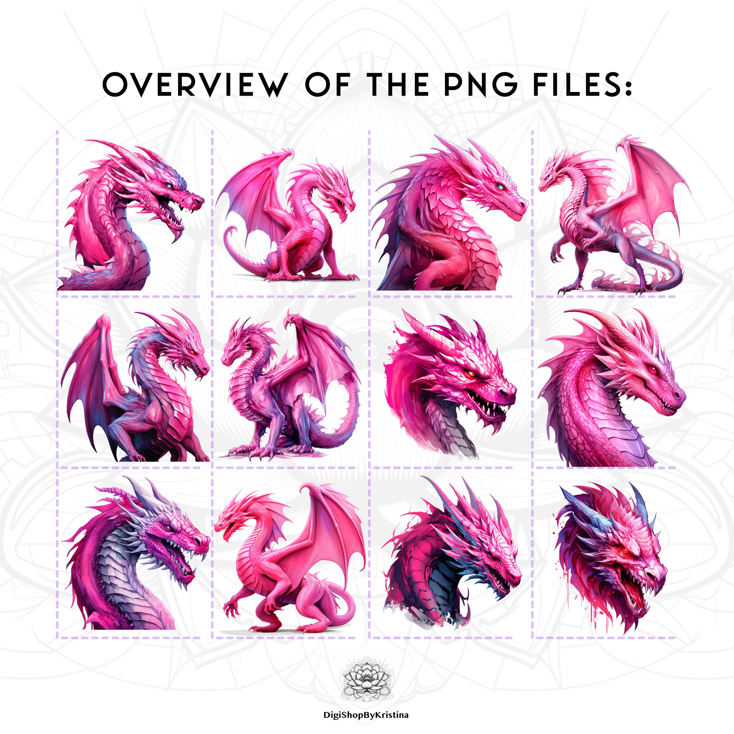 Neon Pink Dragons Clipart PNG Neon Pink Dragon With Png Download ...
