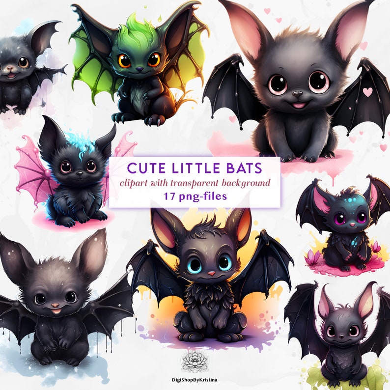 Black Baby Bats Clipart Pngs Black Baby Bat With Neon Details Png ...