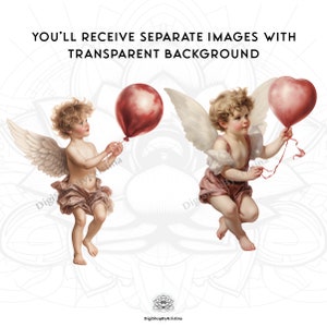 Cute Valentines Cupid Clipart Valentine's Day Clipart Cute Angel ...