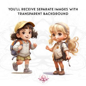 School Girls Clipart | Back to School Clipart | Cute Girl Clipart ...