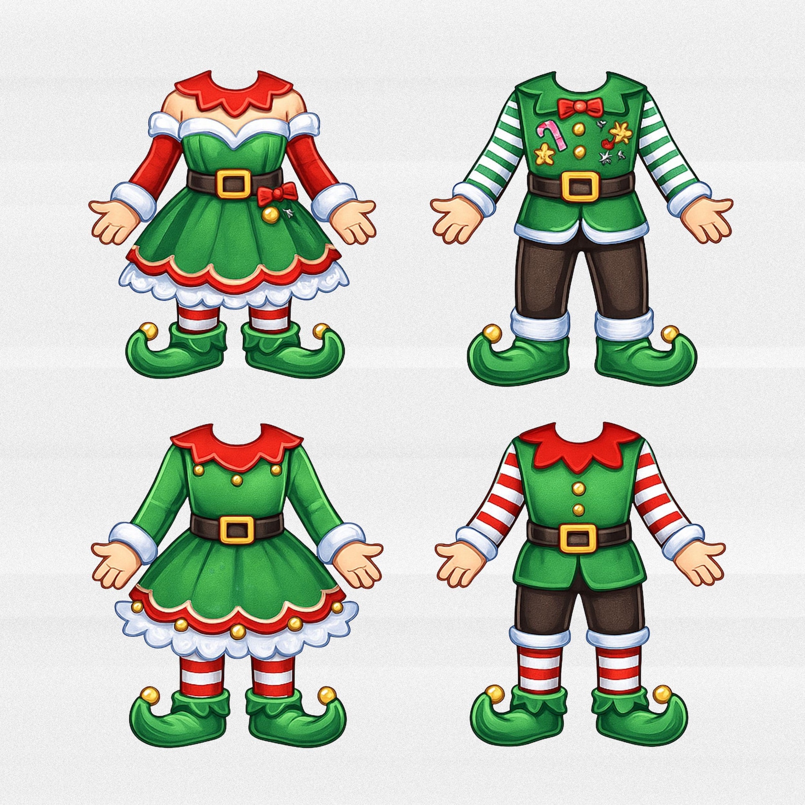 Put Your Friends on Elves DIY Garland • Christmas Craft Kit • Elf Body ...