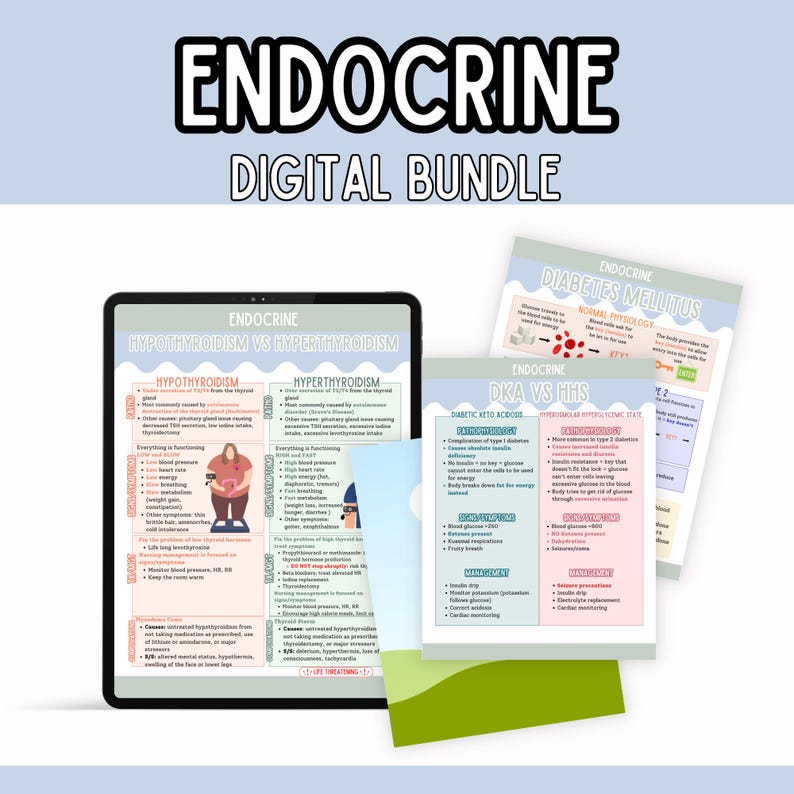 Endocrine Disorders/nursing School Notes/nursing Study Guide/nclex ...