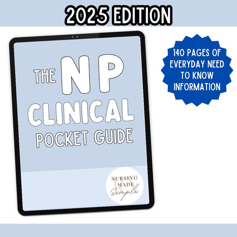 Digital Family Nurse Practitioner Clinical Pocket Guide/fnp Student ...
