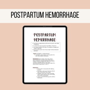 Postpartum Hemorrhage Concept Map