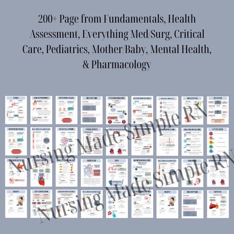PDF Copy Nursing Made Simple RN Comprehensive Nursing School - Etsy