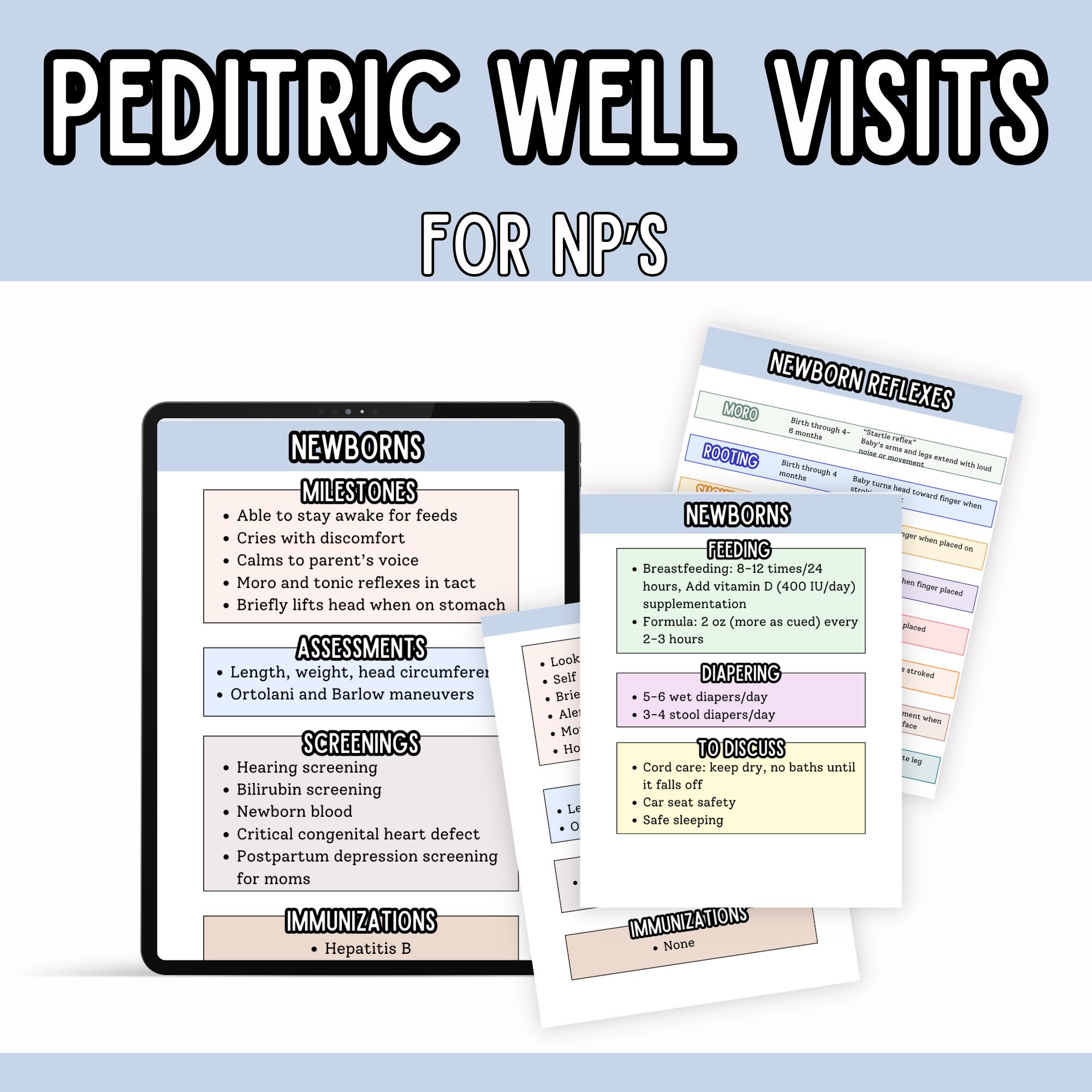 Pediatric Well Visit Guides/nurse Practitioner Pediatric Reference ...