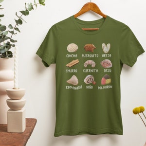 Pan Dulce Chart Shirt, Mexican Shirt, Concha Shirt, Latina Shirt ...