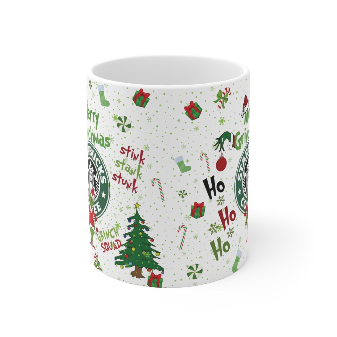 Grinch Coffee Mug Grinch Inspired Grinch Squad Mug Holiday - Etsy