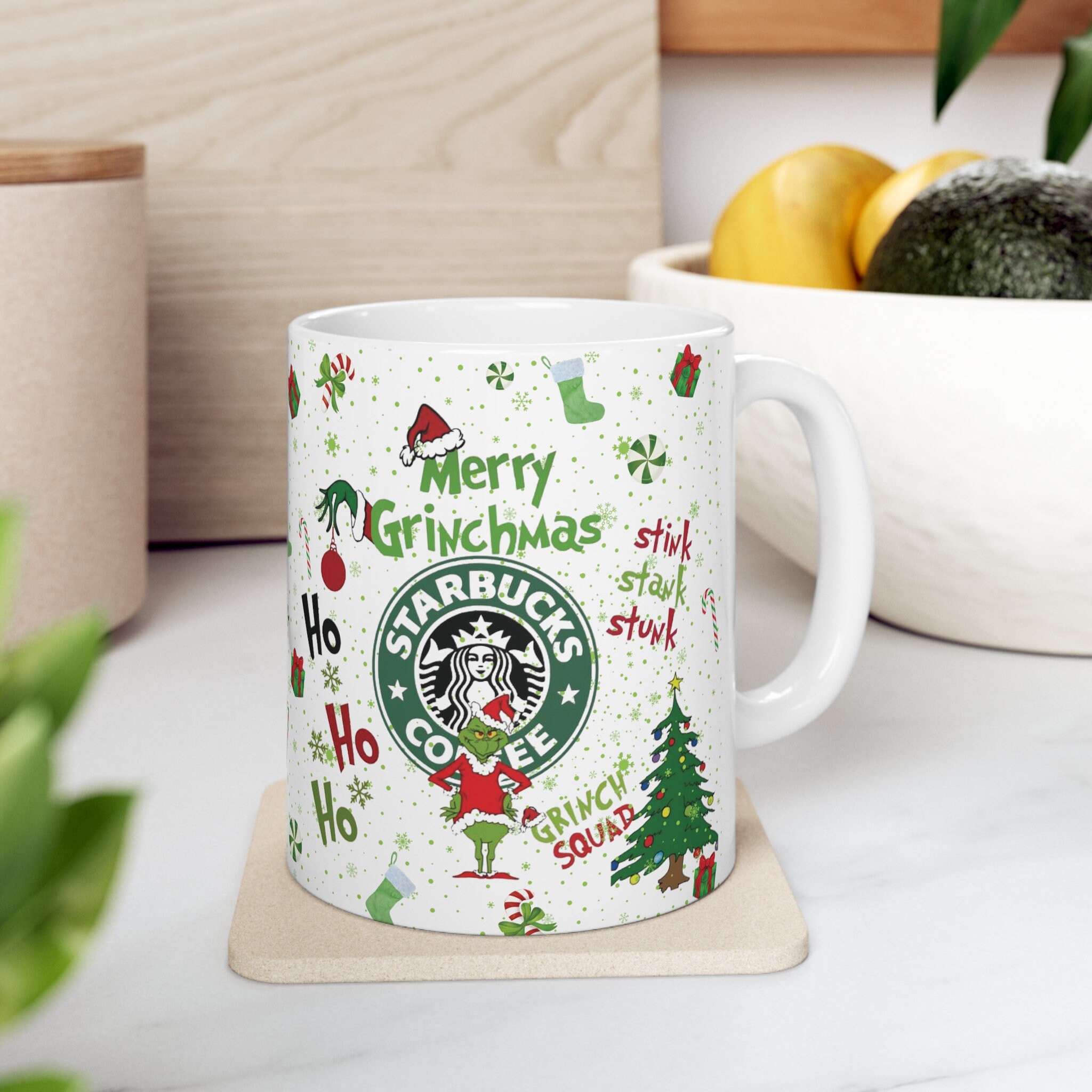 Grinch Coffee Mug Grinch Inspired Grinch Squad Mug Holiday - Etsy