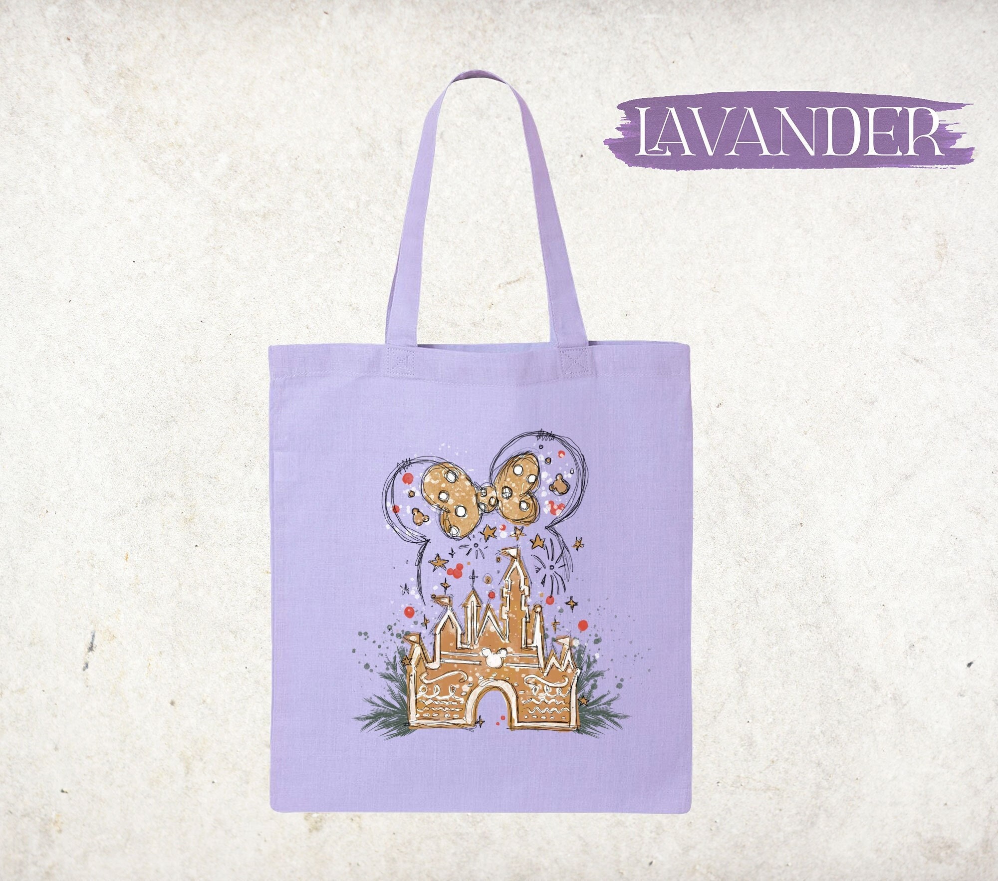Disney Watercolor Castle Tote Bag, Disney Minnie Tote Bag, Disney Trip ...