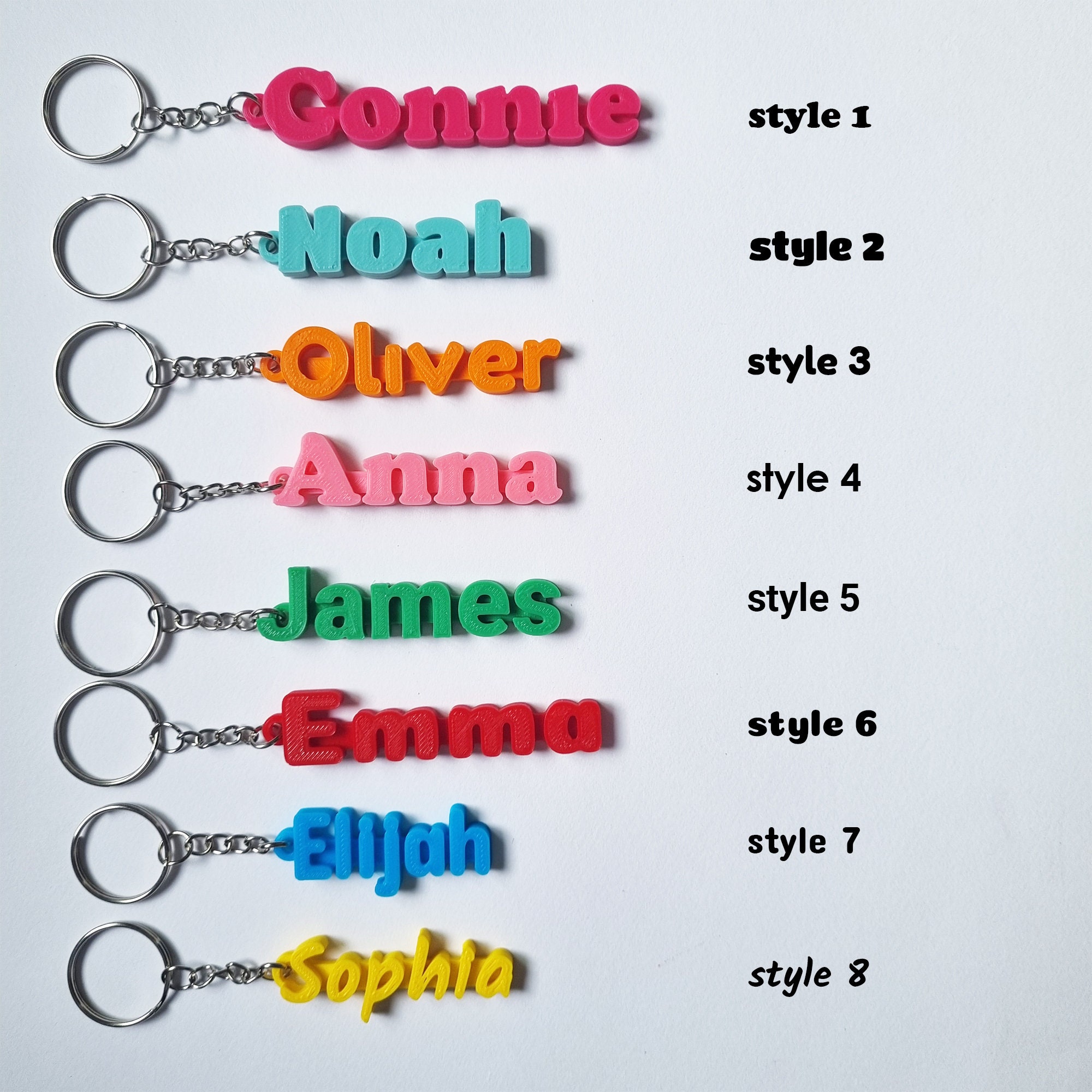 Keychain 02 Personalized Keyring Name Tag - Etsy