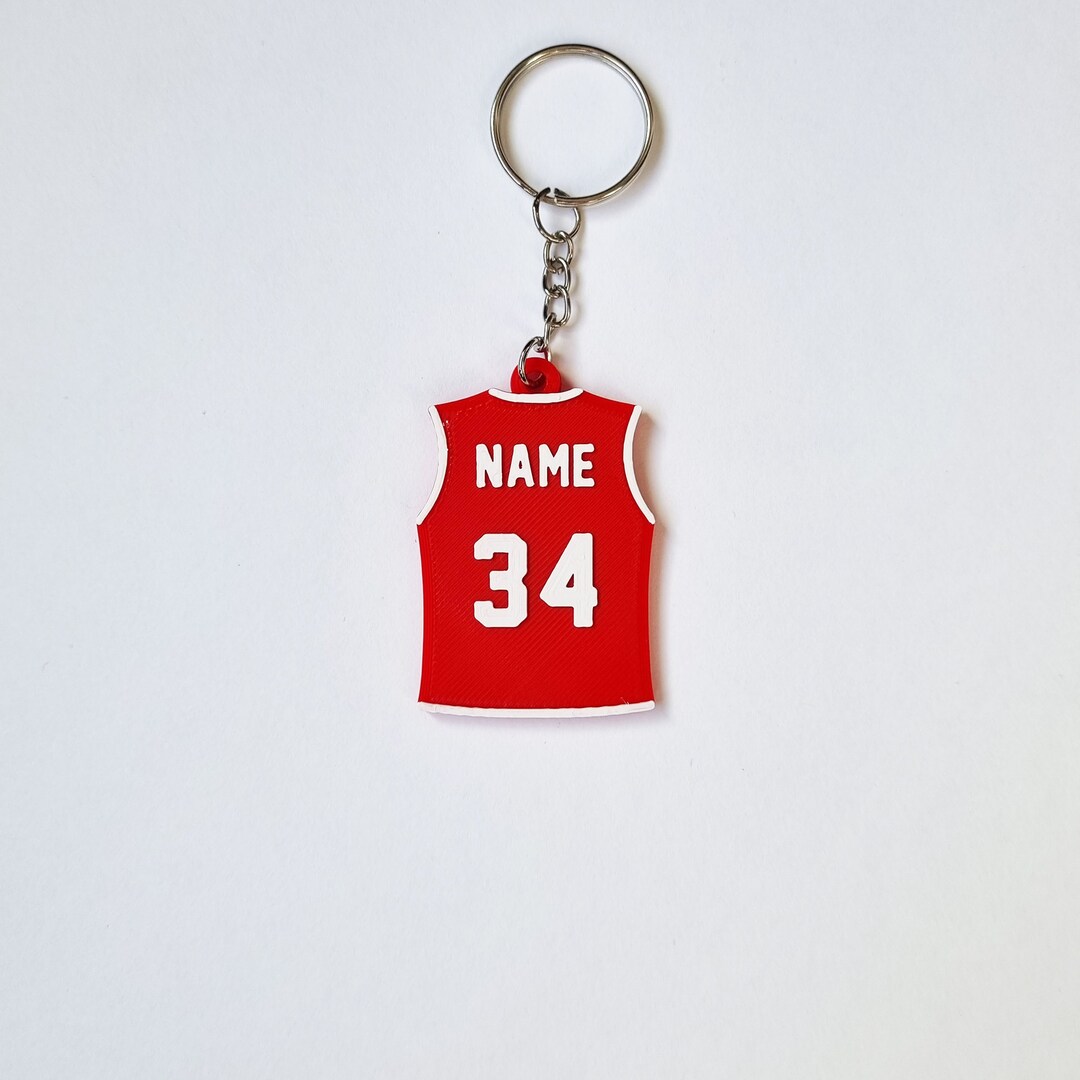 Jersey 03 Keychain Initials Personalized | Keyring | Name Tag - Etsy
