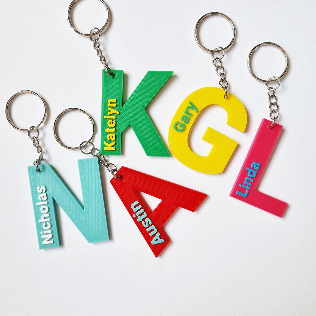 Keychain Initials Personalized | Keyring | Name Tag - Etsy