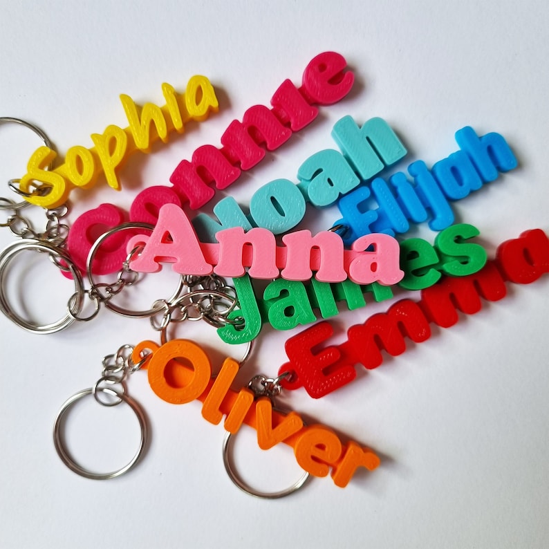 Keychain 02 Personalized Keyring Name Tag - Etsy