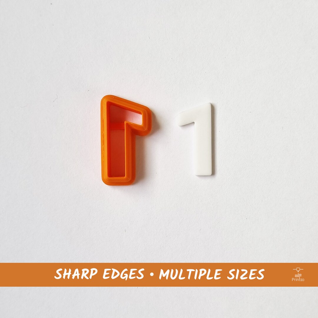 Number 1 Polymer Clay and Cookie Cutter - Multiple Sizes - Etsy