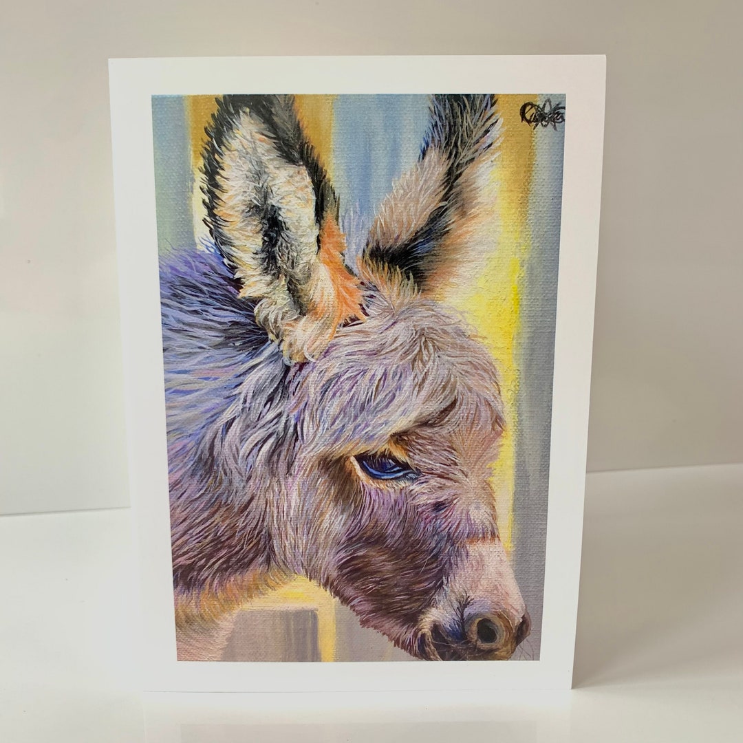 Donkey Art Blank Card, Ideal for Any Occasion, High Quality Print on ...