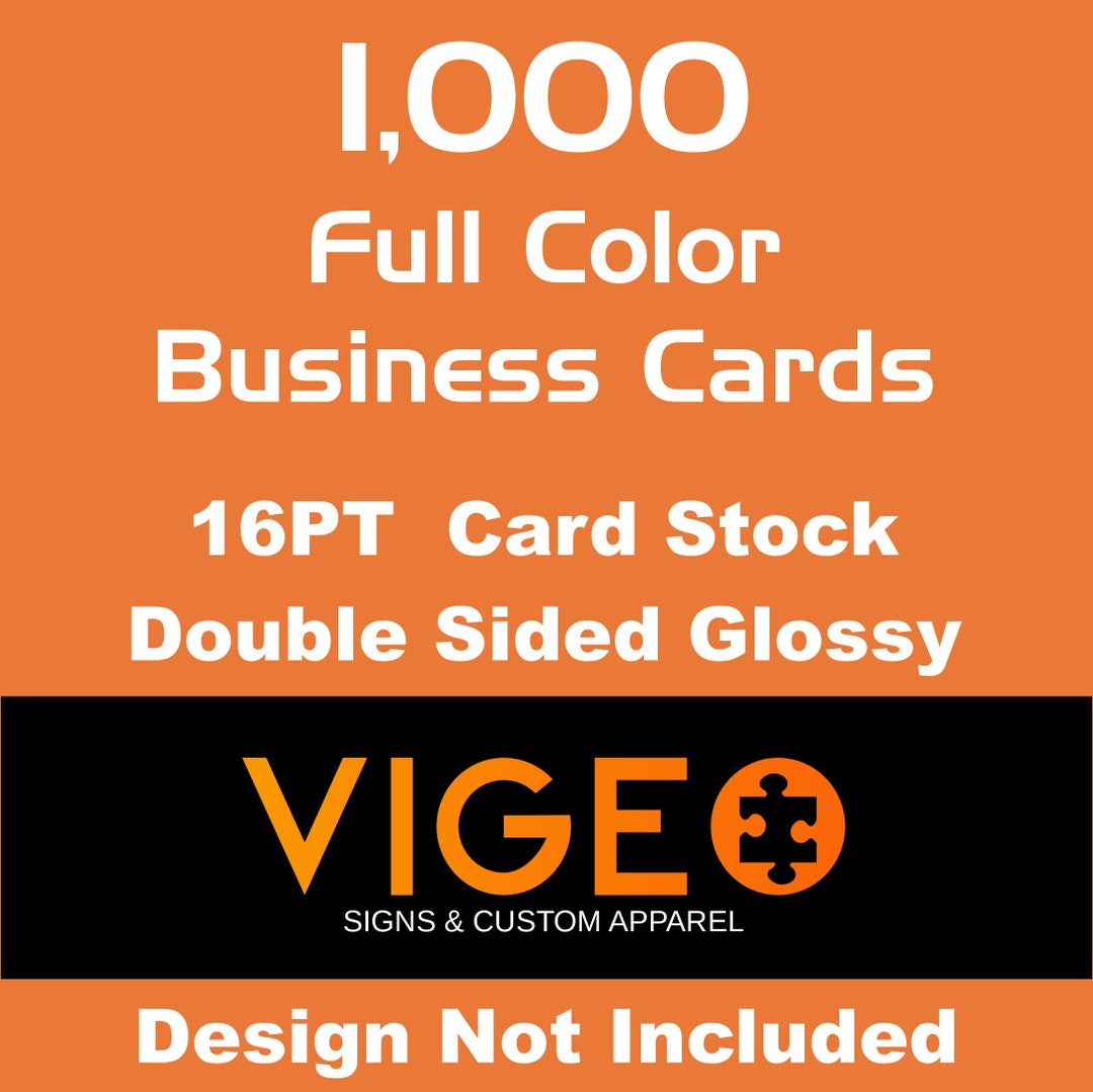 1,000 Full Color Business Cards - Etsy