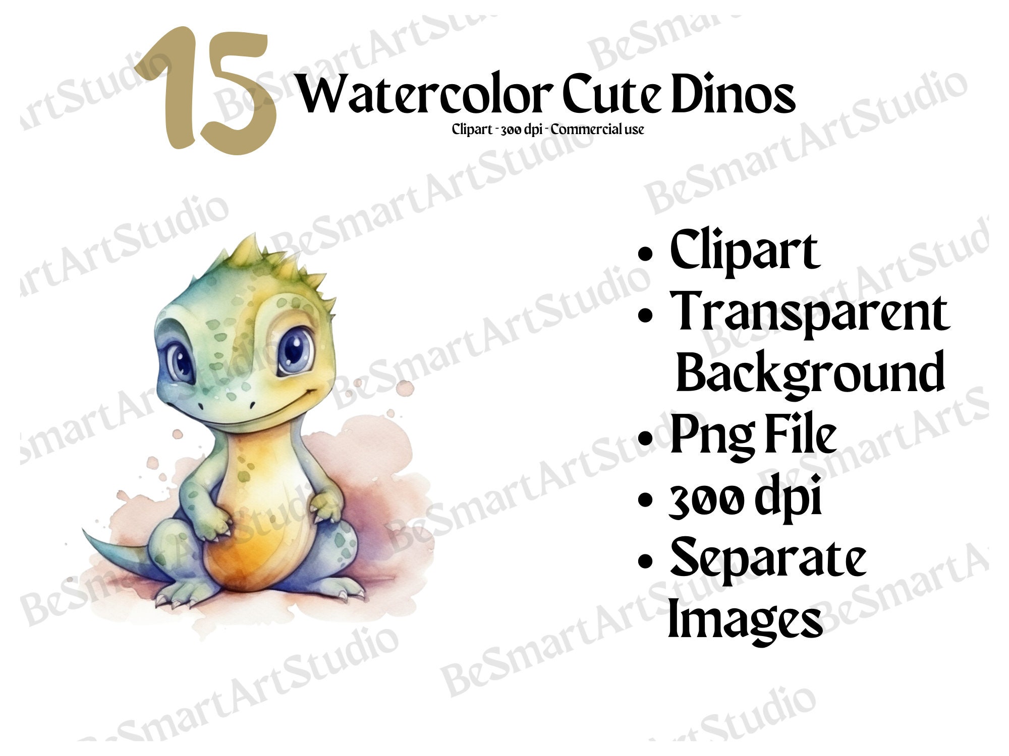 Watercolor Dinosaurs Clipart Png, Cute Dinosaur Clipart, Baby Dino Png ...