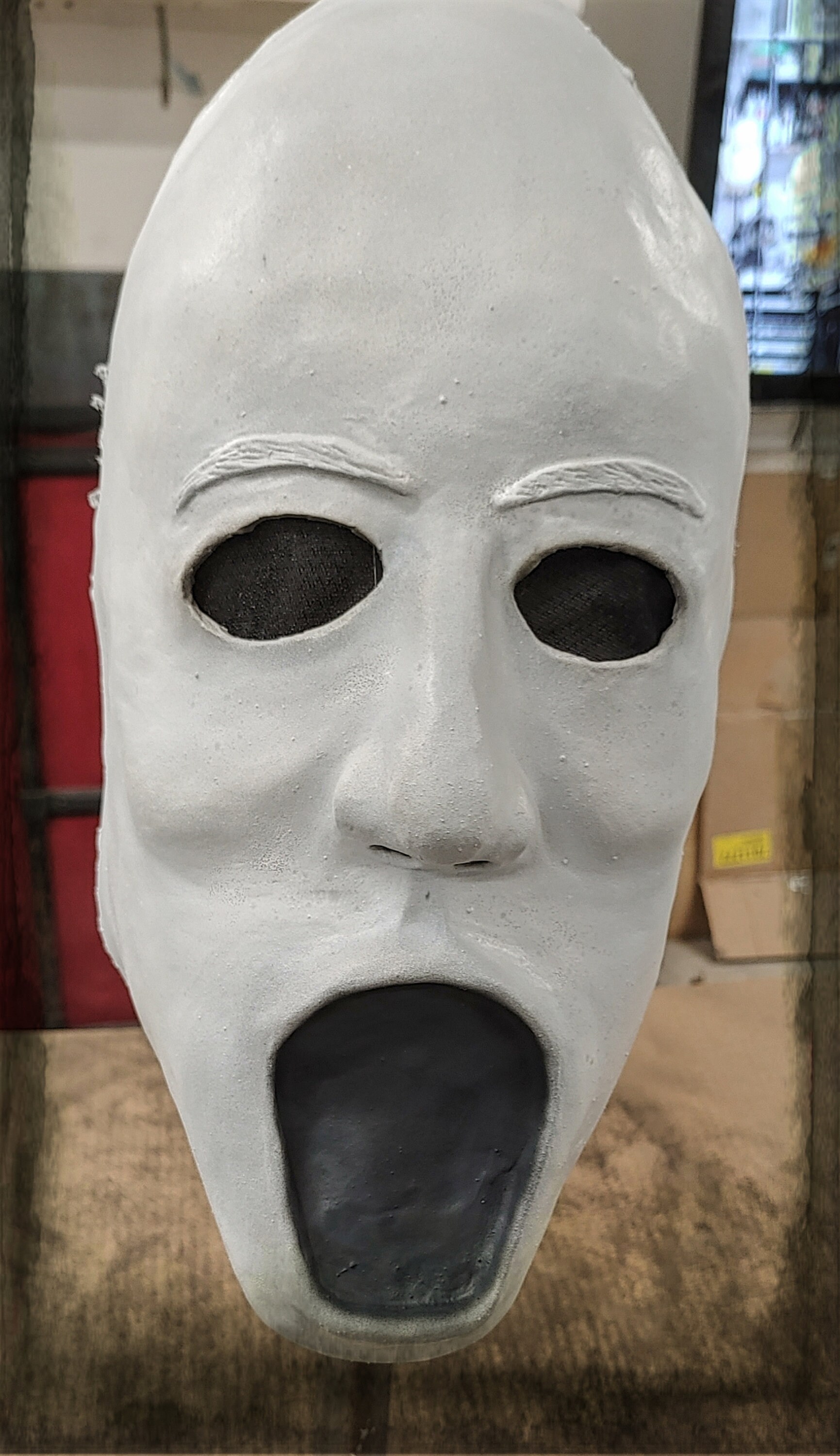 Ghost Shape Half Face Latex Mask Myers Scream Halloween - Etsy
