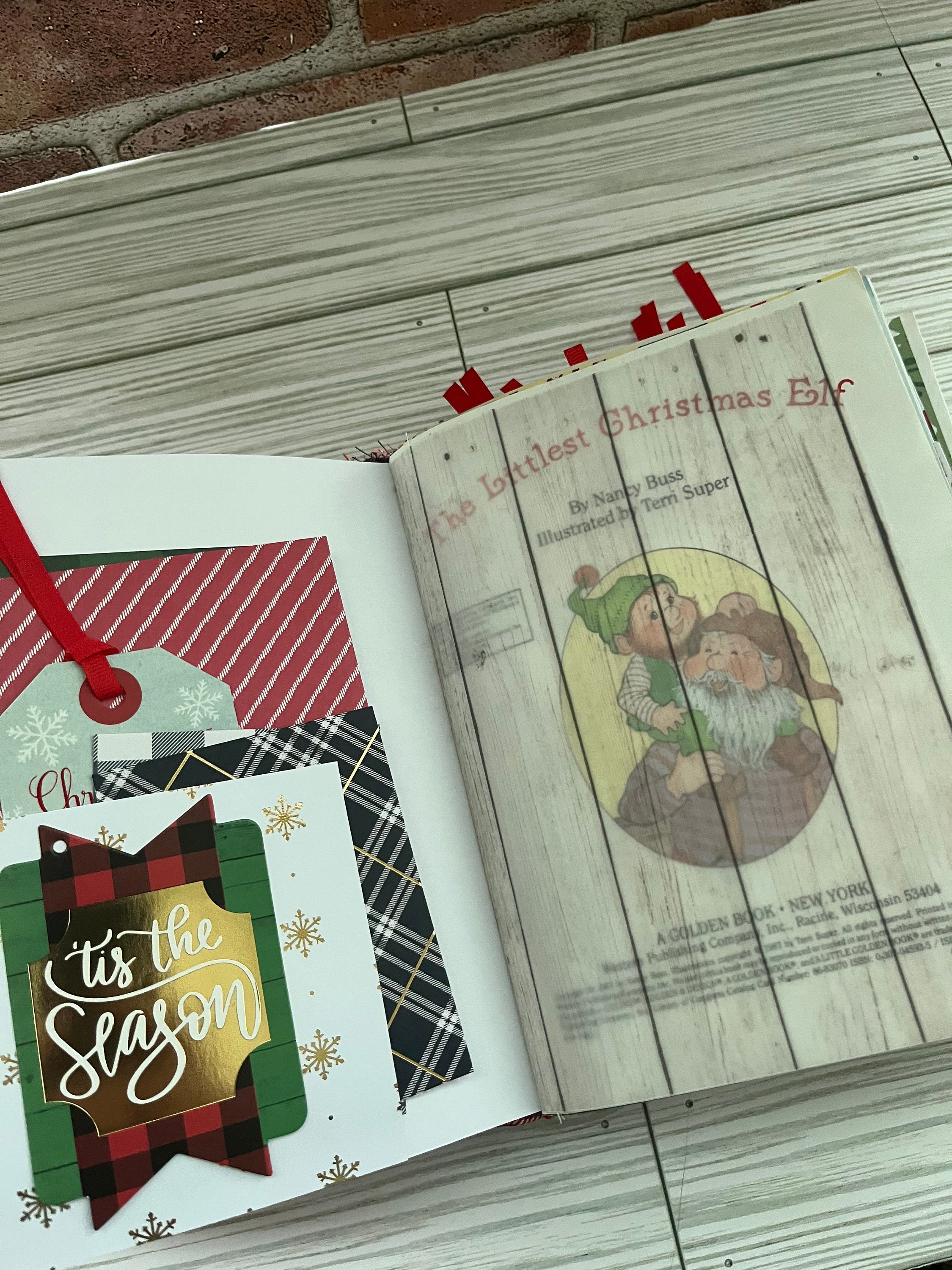 The Littlest Christmas Elf Little Golden Junk Journal, Altered Little ...