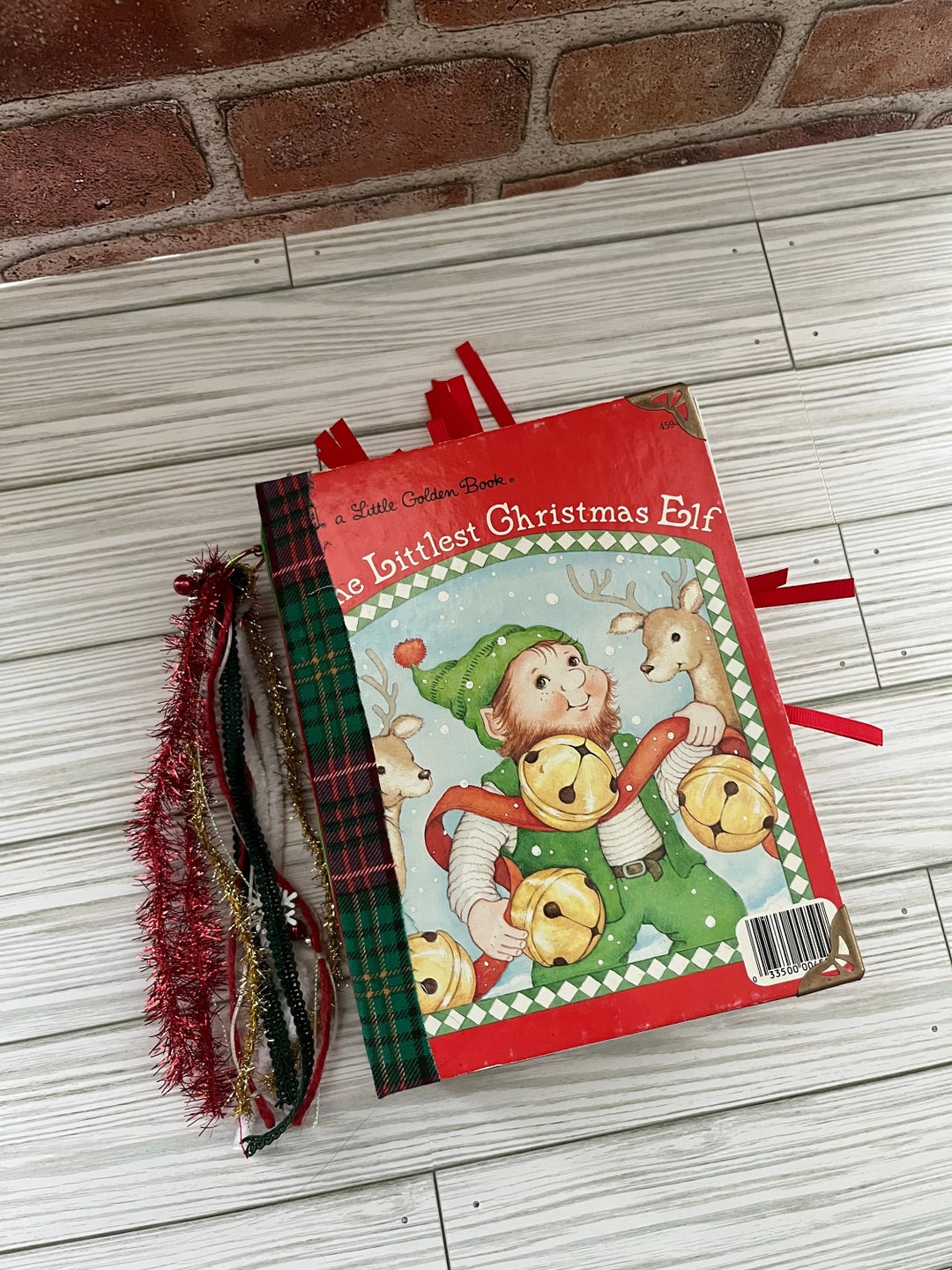 The Littlest Christmas Elf Little Golden Junk Journal, Altered Little ...